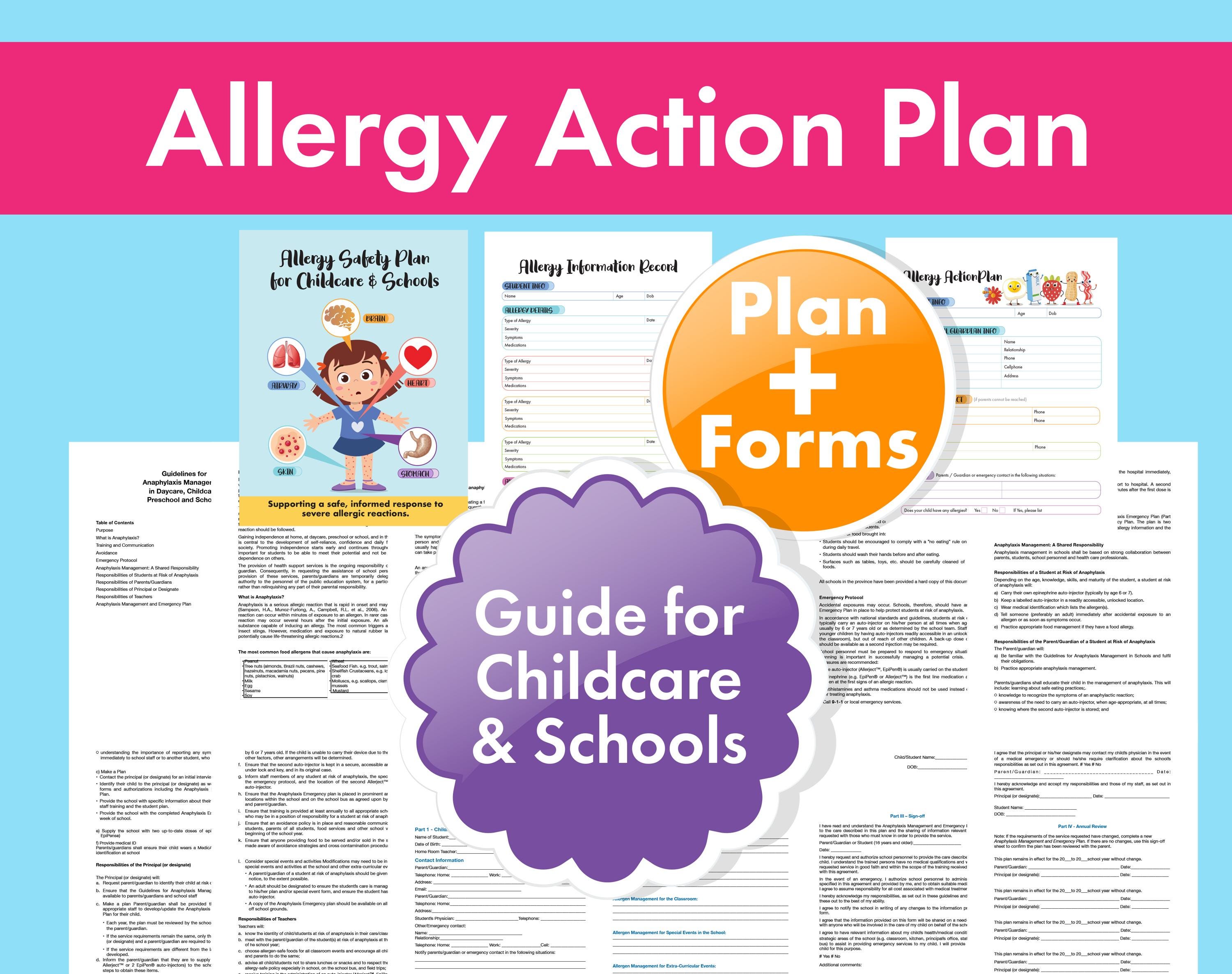 Complete Allergy and Anaphylaxis Management Plan | Editable Emergency ...