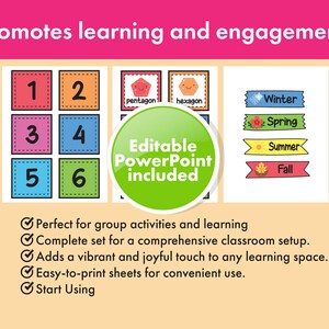 Colorful Focus Wall | Circle Time Board | Bulletin Board Kit ...