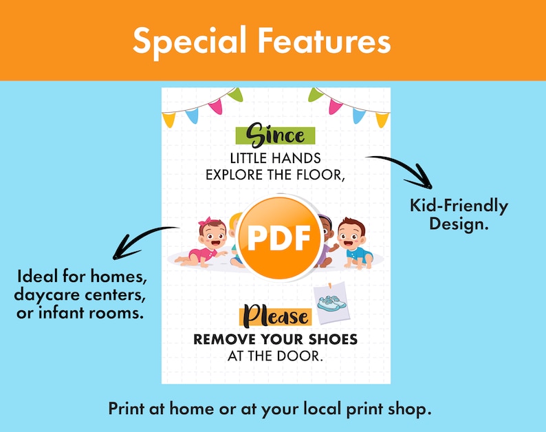 Please Remove Shoes Sign | Home, Daycare Decor (digital Download) - Etsy