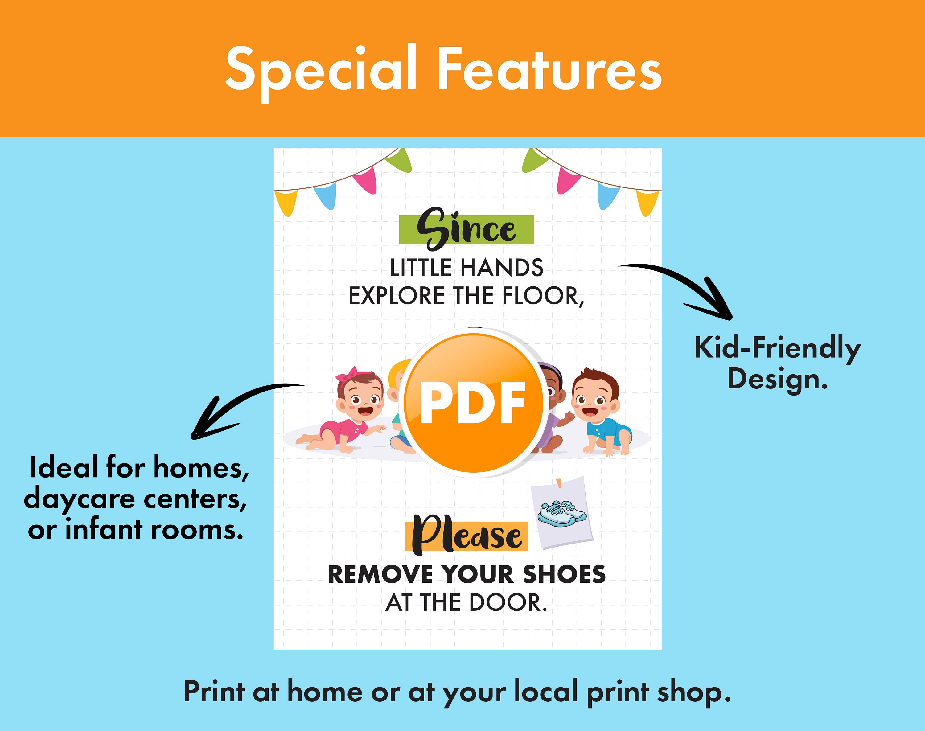 Please Remove Shoes Sign | Home, Daycare Decor (digital Download) - Etsy