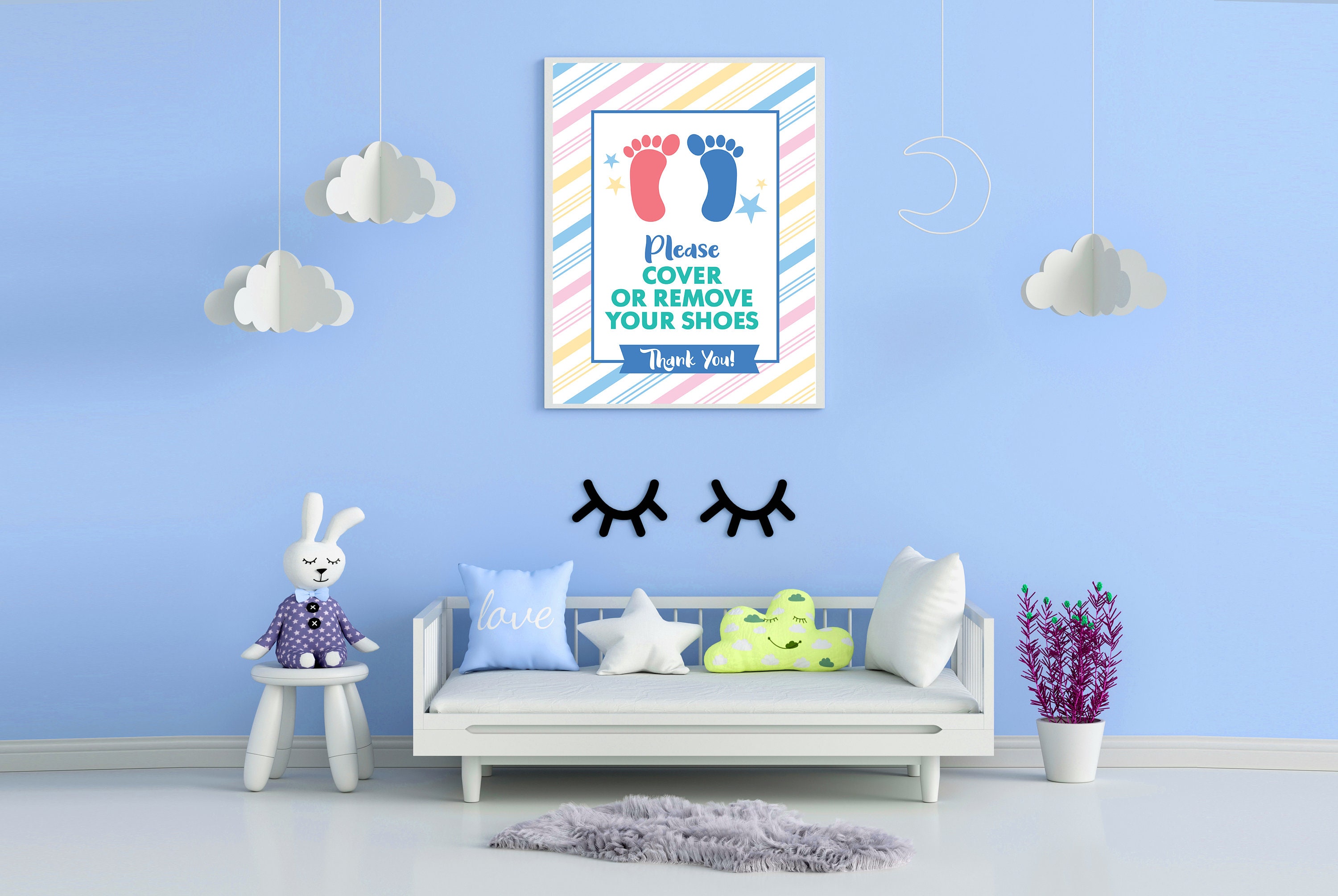 Colorful Remove Shoes Sign, Decoration, Daycare, Childcare, in Home ...