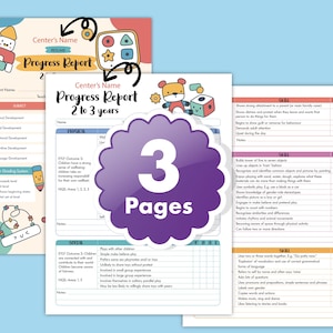 2–3 Year Old Toddler Progress Report | Editable Fillable PDF ...