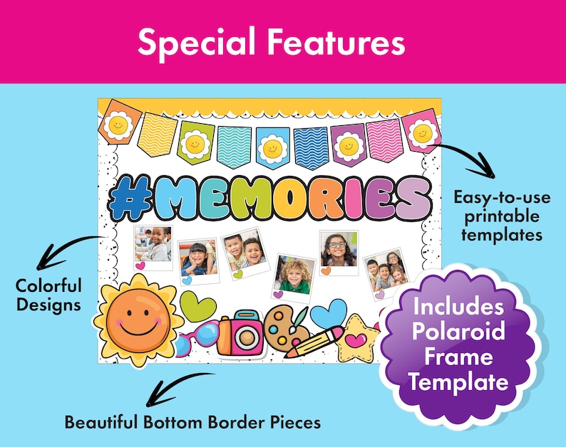 School Trip Memory Board | End of Year Photo Display for Kids ...