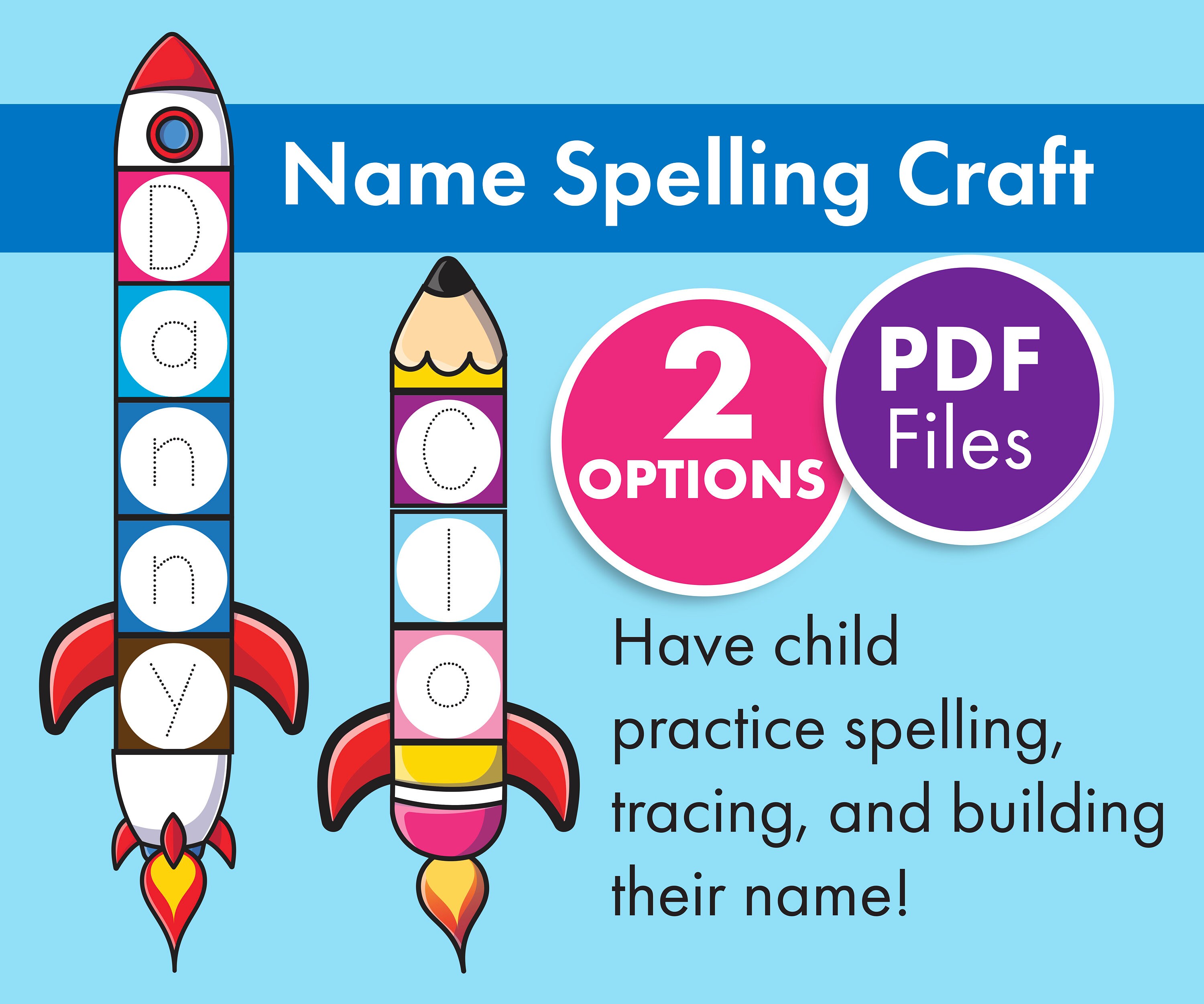 NAME SPELLING Activity, I Can Spell My Name Puzzle, Large Group Craft ...