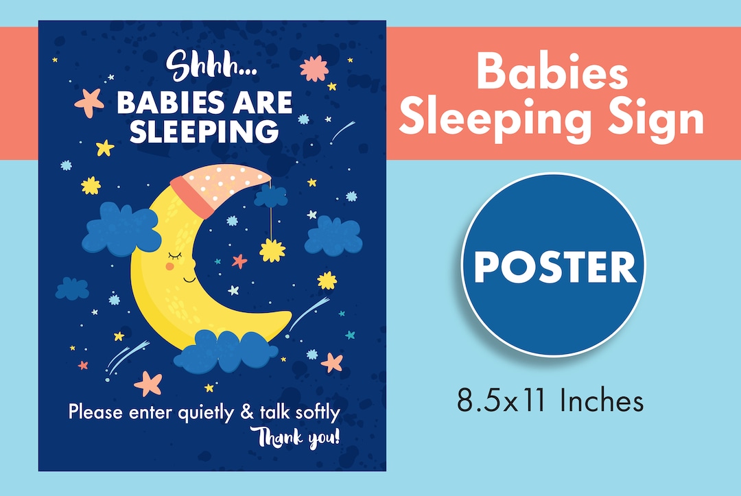 Babies Sleeping Sign Be Quiet Naptime Poster. Perfect for - Etsy