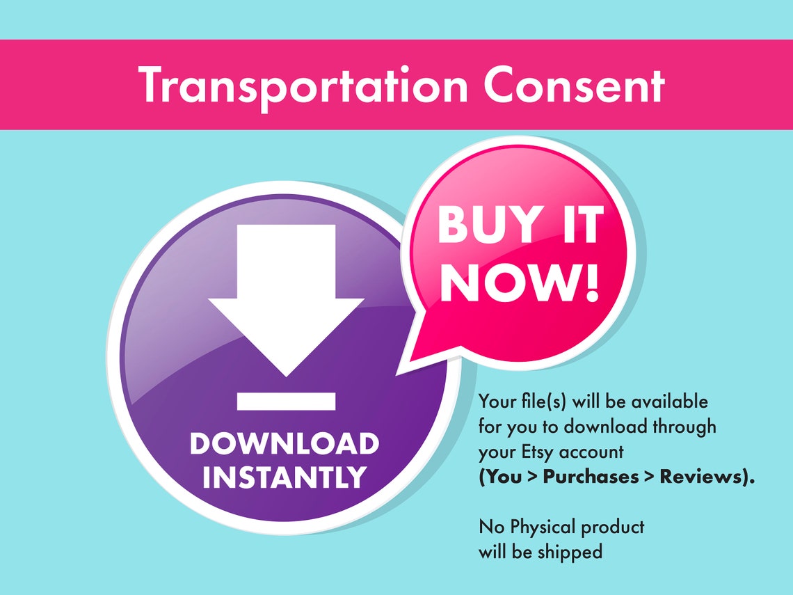 Transportation Consent Form, Perfect for Daycare, Childcare, Preschool ...