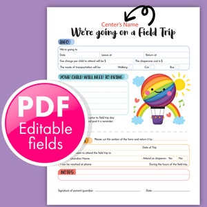 Field Trip Permission Form - Get Ready for Adventure - Perfect for ...