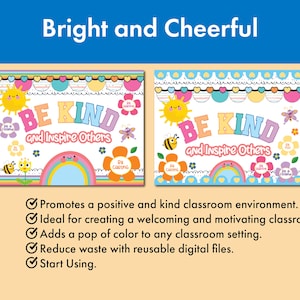 Be Kind Bulletin Board Printable | Kindness Classroom Decor ...