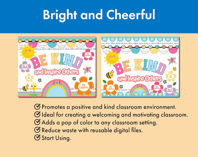 Be Kind Bulletin Board Printable | Kindness Classroom Decor ...