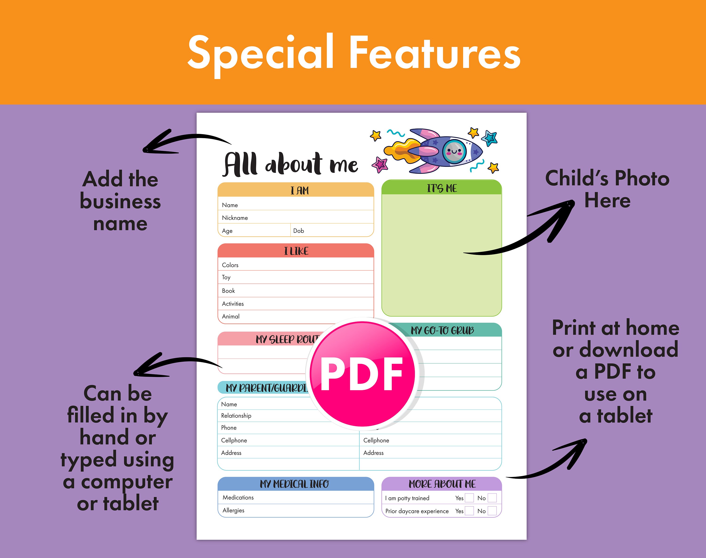 Discover Your Child's World: All About My Child Forms - Get to Know Me ...