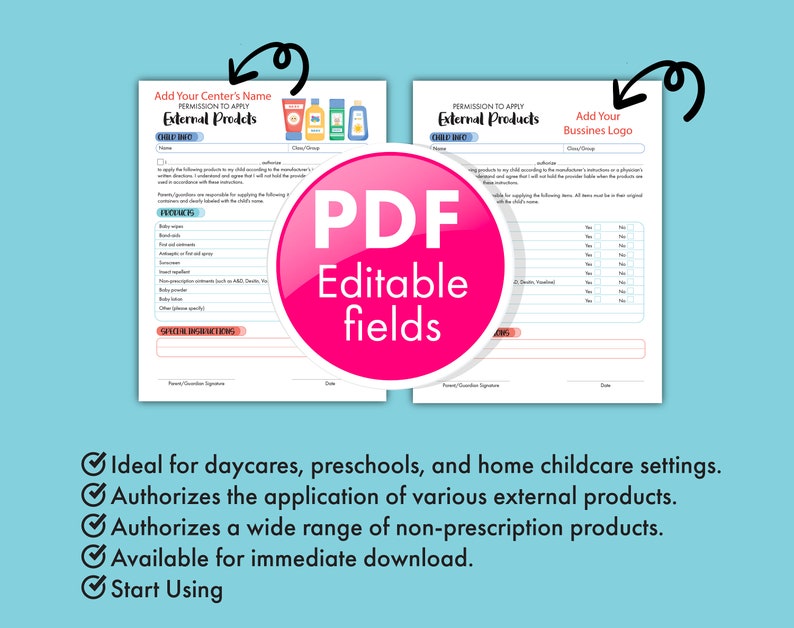 Permission to Apply External Products Form - Baby Wipes, Band-aids ...