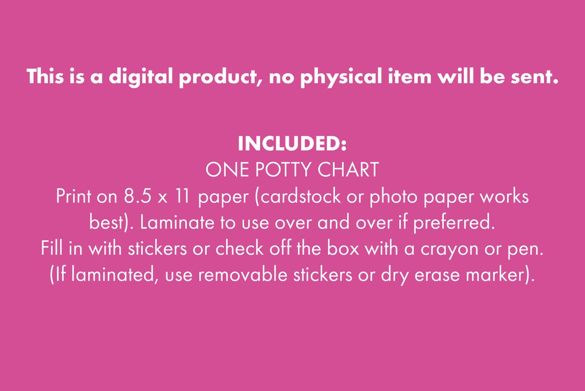 Cute Potty Training Chart Reward for Girl, Bathroom Sticker Chart ...