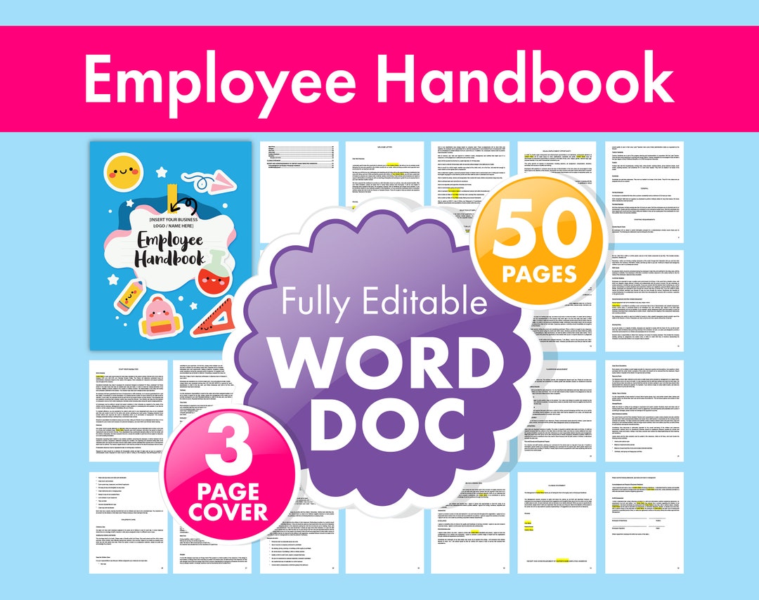 Complete Employee Handbook Template for Childcare Businesses - Editable ...