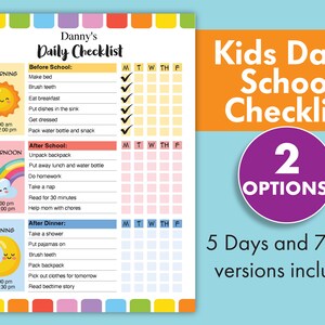 Daily Routine Responsibility Chart, Homeschool Planner to Do List, Kids ...