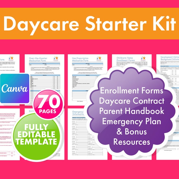 Daycare Forms - Etsy
