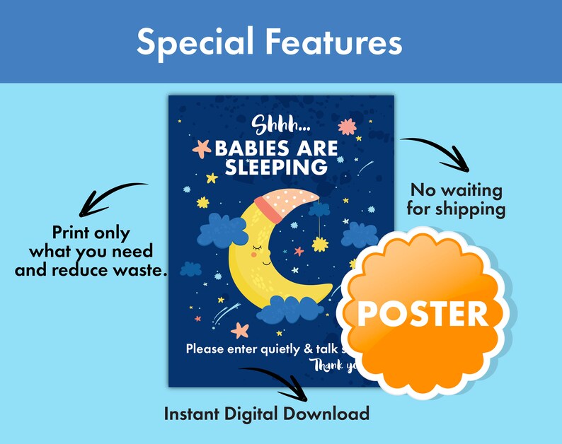 Quiet Naptime Poster for Babies - Daycare, Preschool, Home Child Care ...