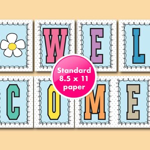 Welcome Banner for Classroom Decor: Bright and Beautiful Printable ...