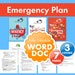 Daycare Emergency Plans - Printable Forms - Daycare, Childcare ...