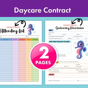 Swimming Permission Form, Daycare Swimming Authorization, Preschool ...