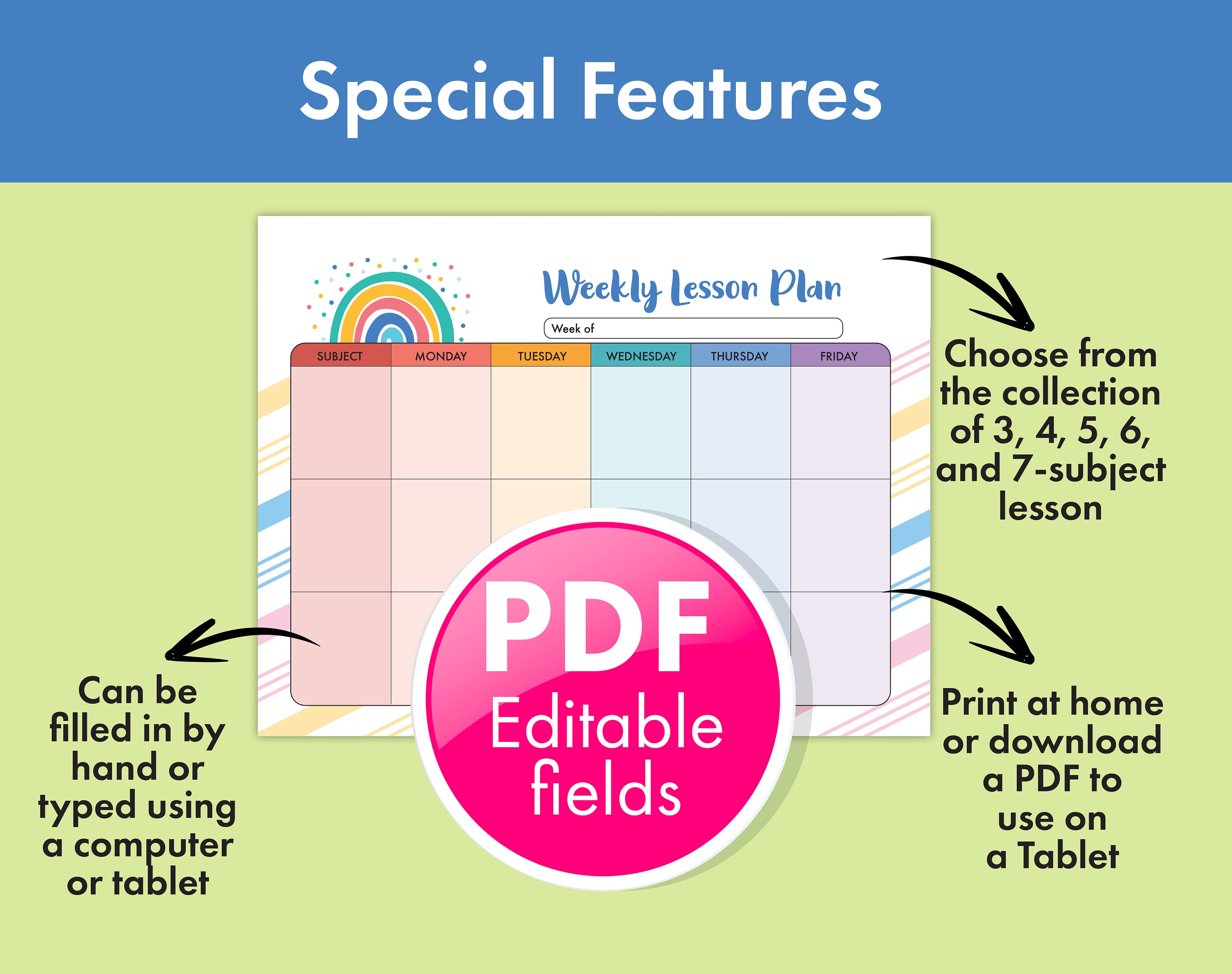 Weekly Lesson Plan Bundle Forms - Perfect for Students of All Ages ...