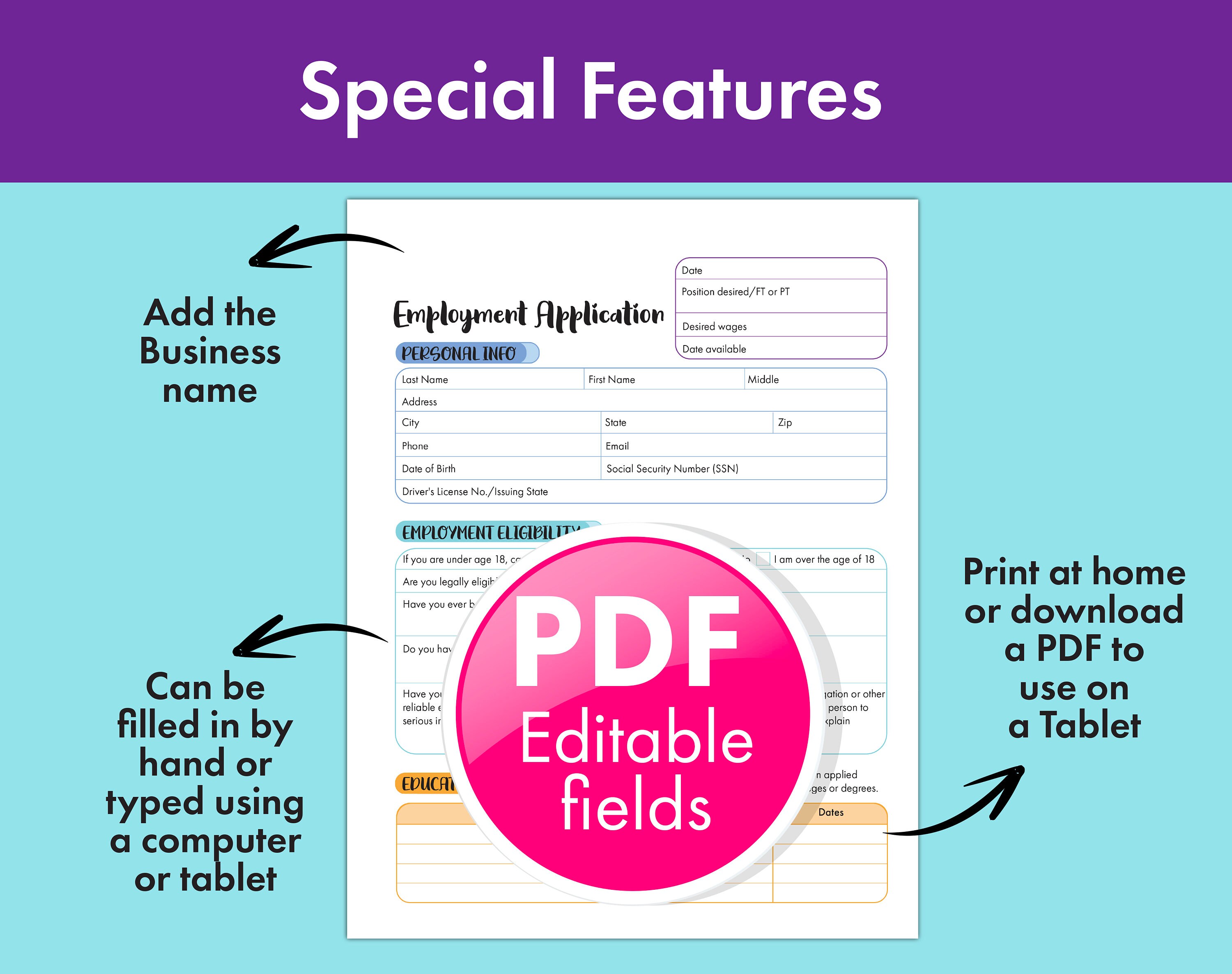 Employee Application Form for Daycare, Preschool, and In-home Child ...