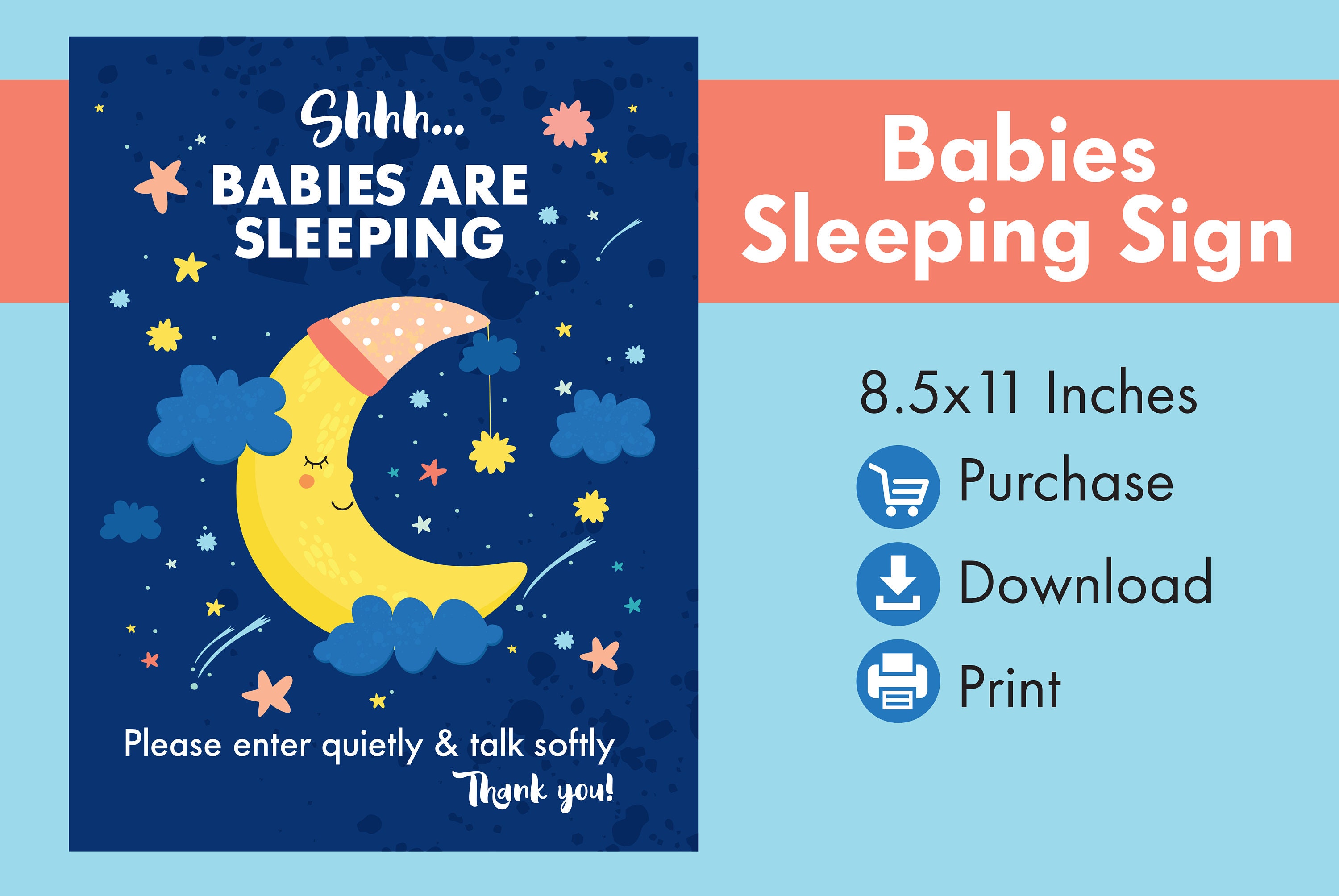 Quiet Naptime Poster for Babies Daycare, Preschool, Home Child Care ...