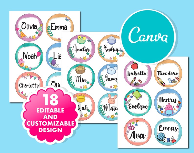 Customizable Name Tags for Preschool, Daycare, Childcare Center ...