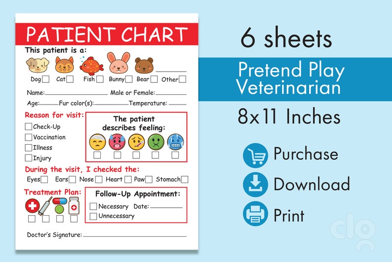 Pretend Play Veterinarian. Play With Pet Pets Doctor Dog - Etsy