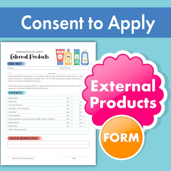 Daycare Forms - Etsy