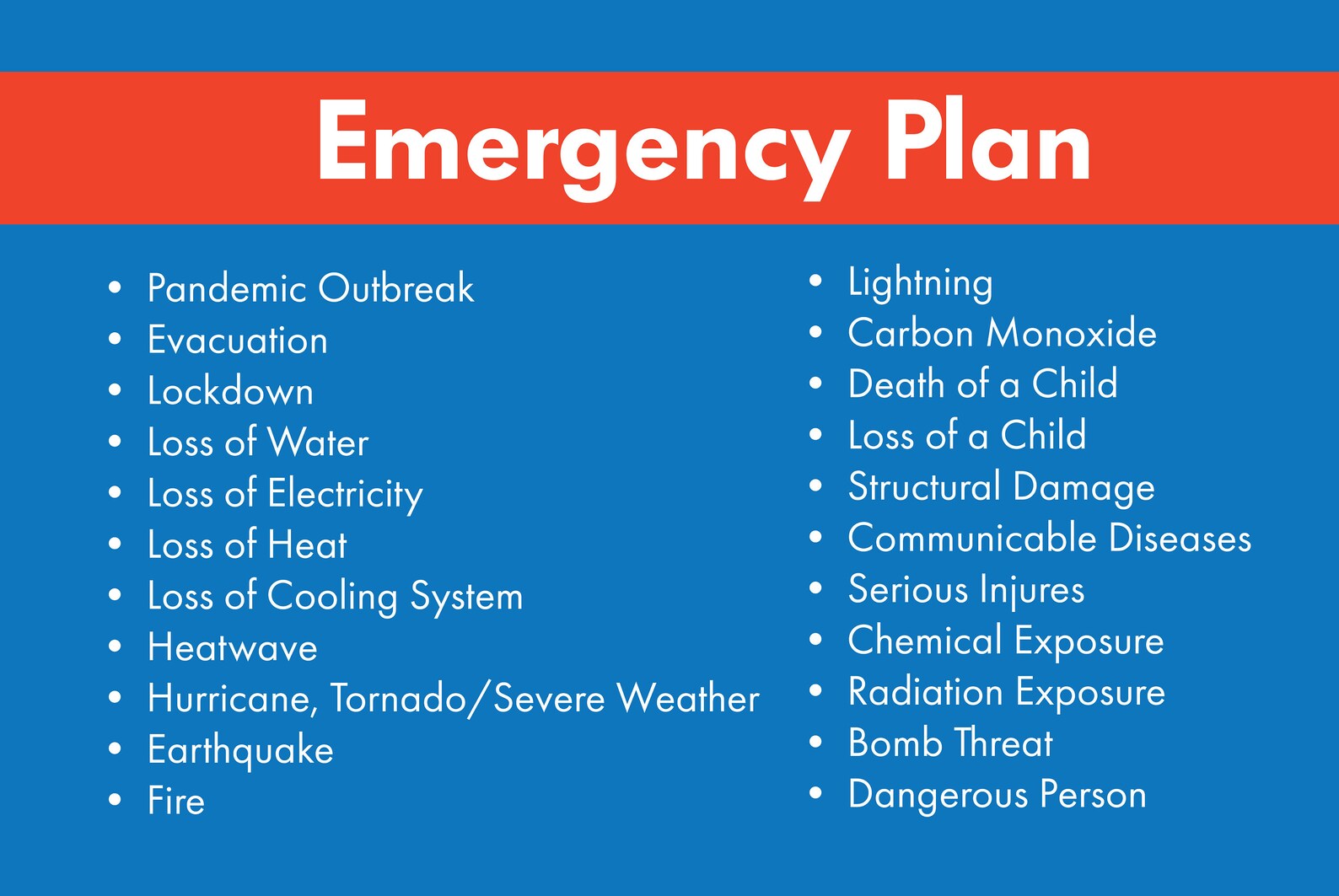 Daycare Emergency Plans Printable Forms Perfect for Daycare - Etsy