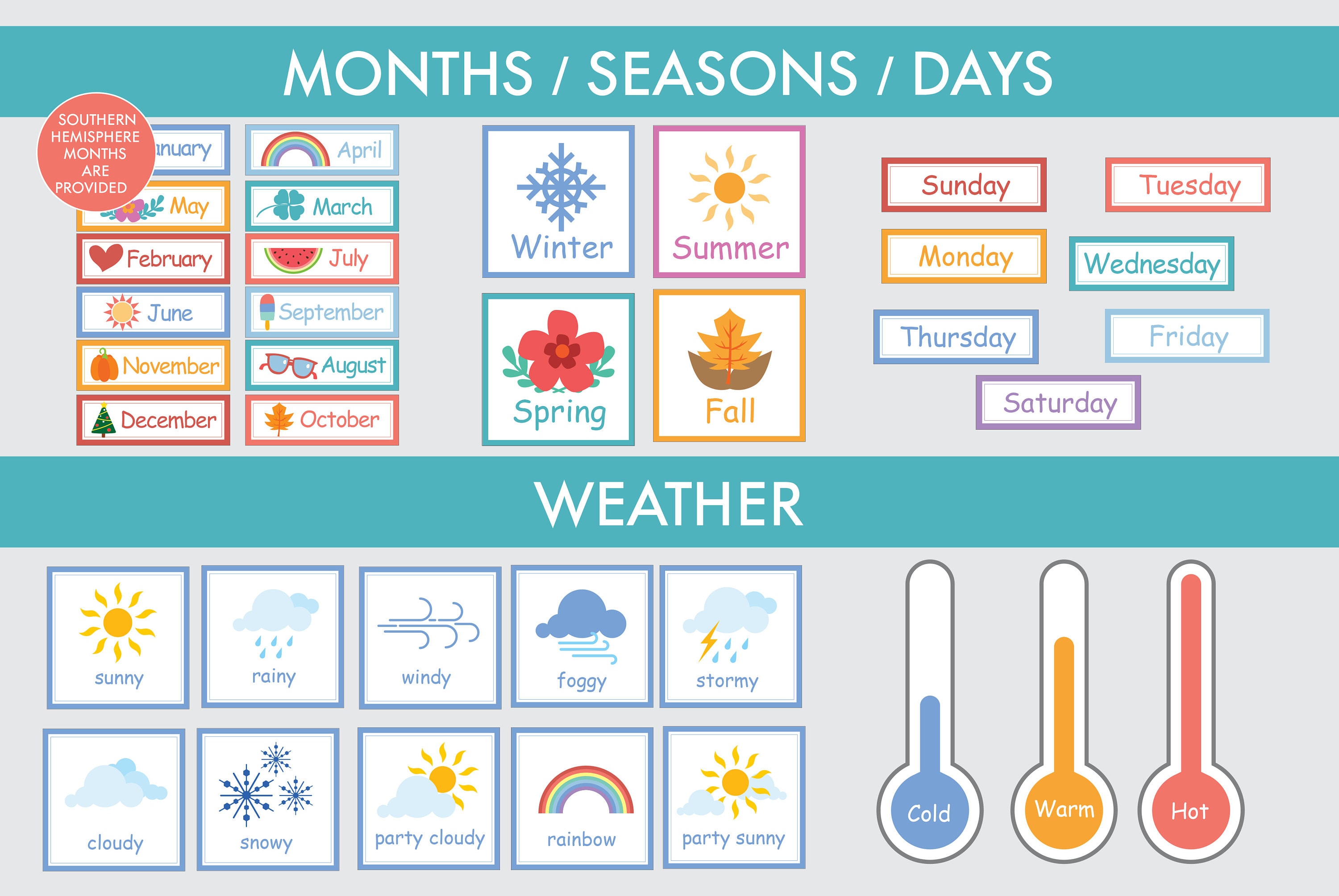 Circle Time Morning Board Homeschool Calendar Bulletin Etsy