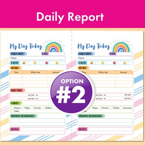 Daily Report Form for Daycare - Ideal for Nanny, Childcare Providers ...