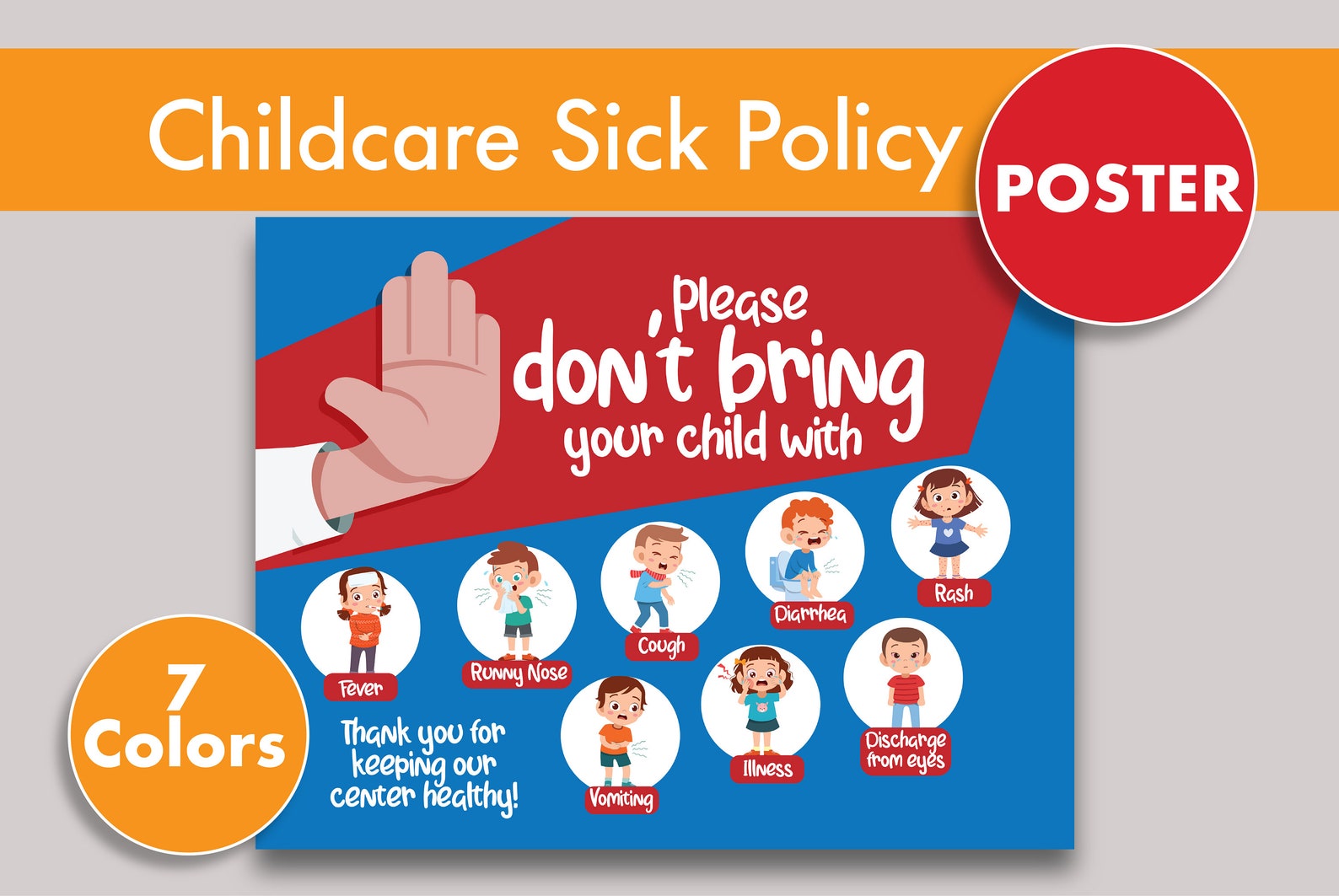 Daycare Sick Policy Poster for Childcare and Daycare - Etsy Australia Daycare Sick Policy Poster for Childcare and Daycare - Etsy Australia