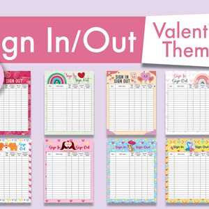 Sign in and Out Form for Daycare, Form, Preschool, Childcare, Home ...