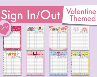 Sign in Sheet Sign Out Sheet Daycare Preschool Childcare Printable ...