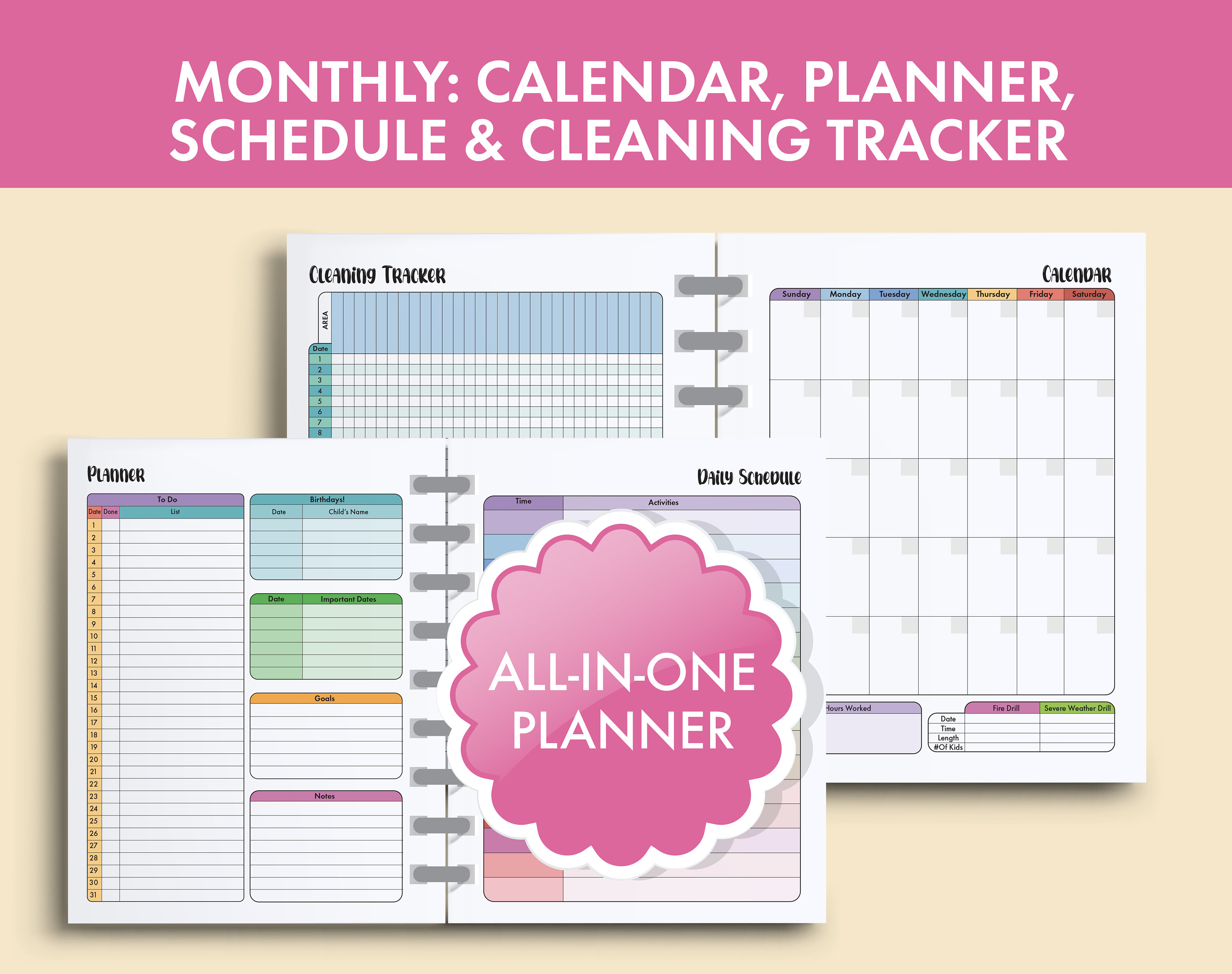 Forever Daycare Planner | Customizable Logo and Business Info - All-in ...