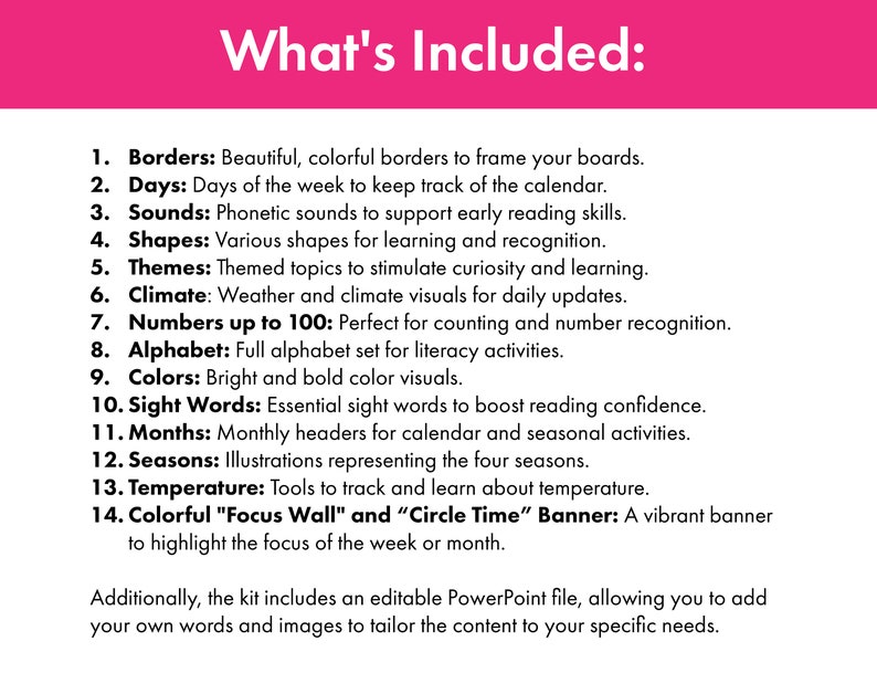 Colorful Focus Wall | Circle Time Board | Bulletin Board Kit ...