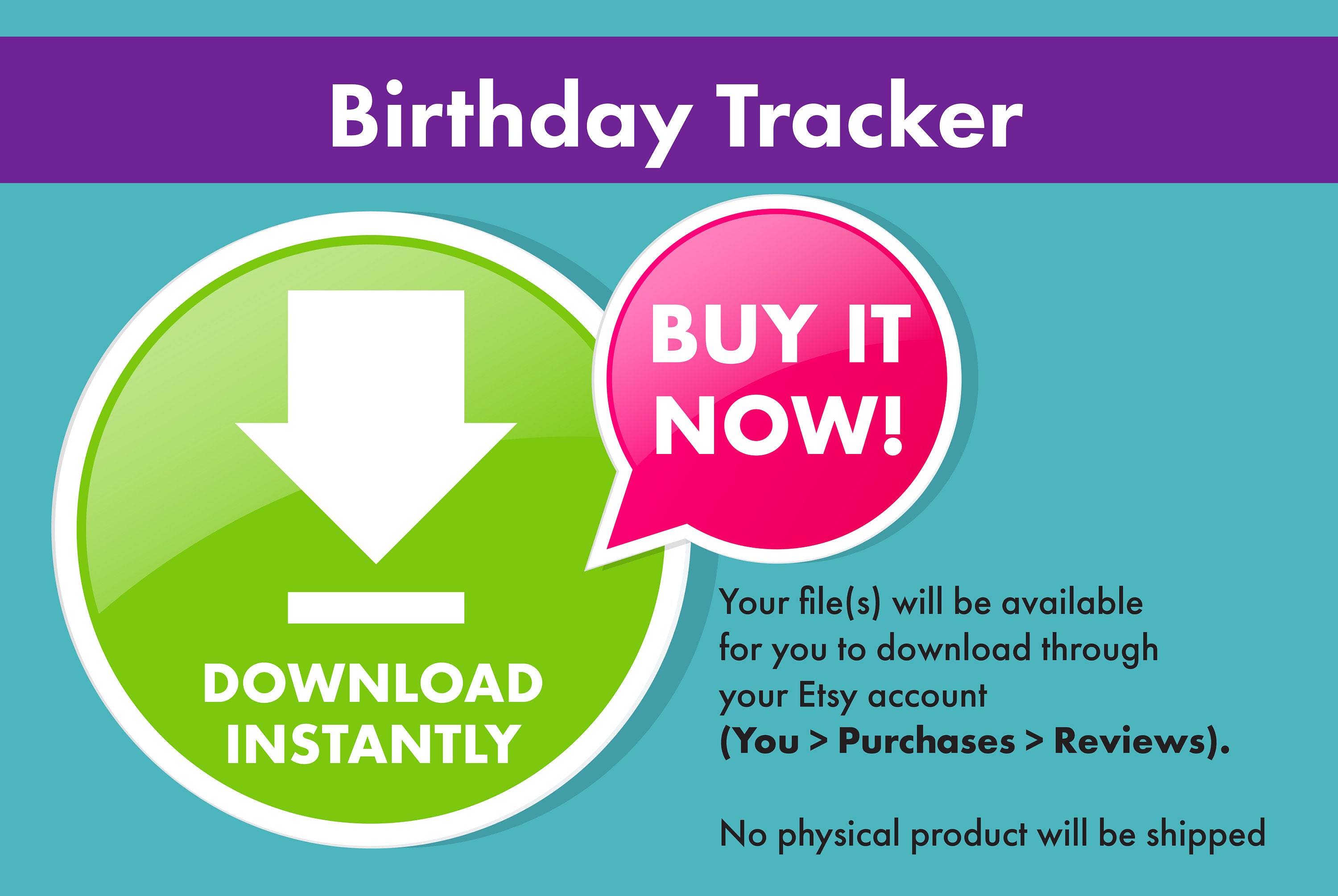Birthday Tracker Form for Daycare and Preschool Colorful and Fillable ...