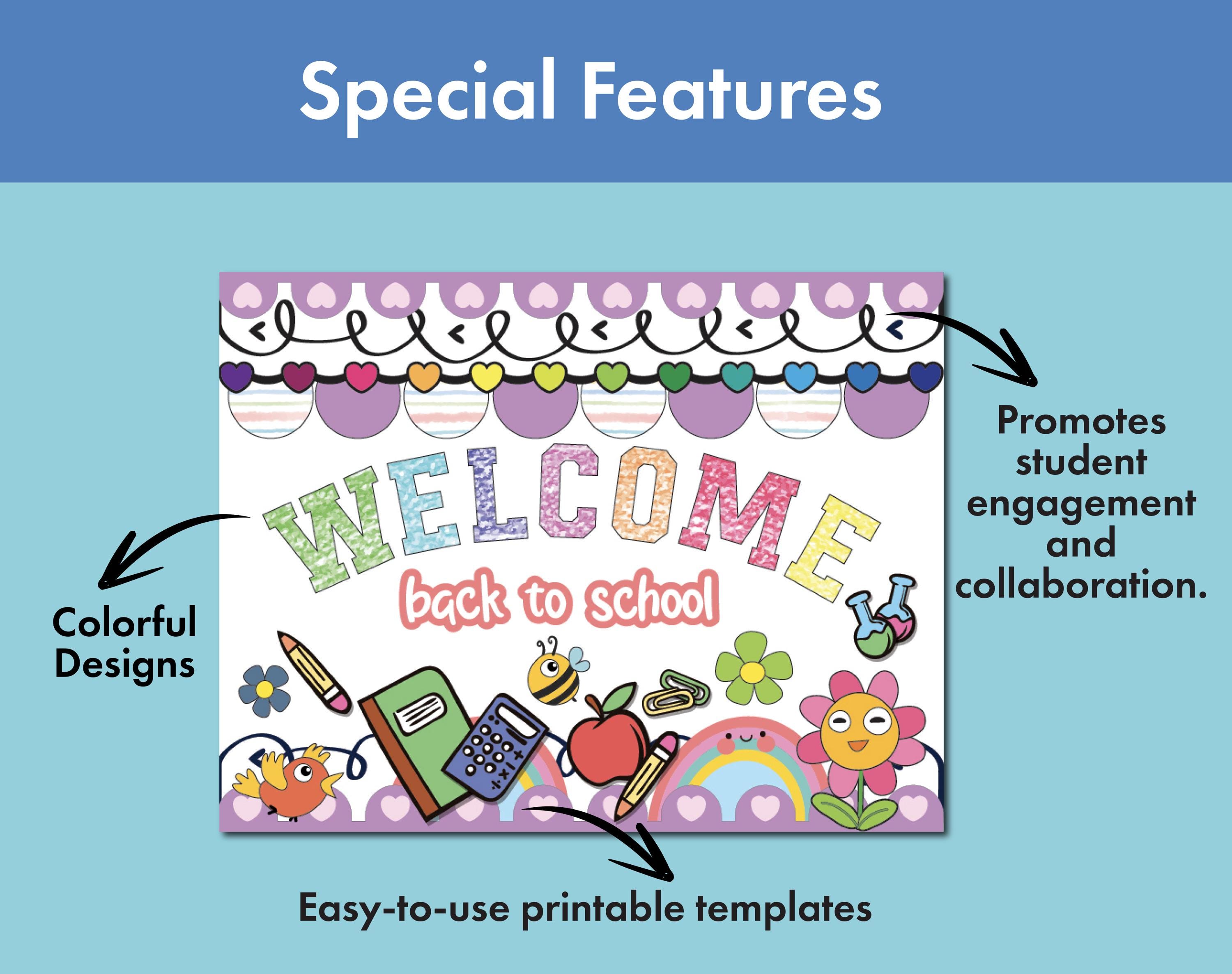 Welcome Back to School Bulletin Board and Activity Pack | Classroom ...