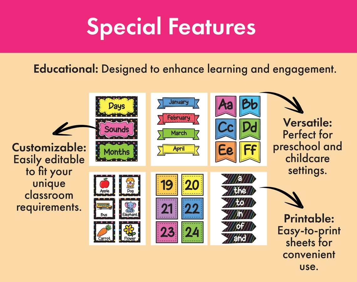 Colorful Focus Wall | Circle Time Board | Bulletin Board Kit ...