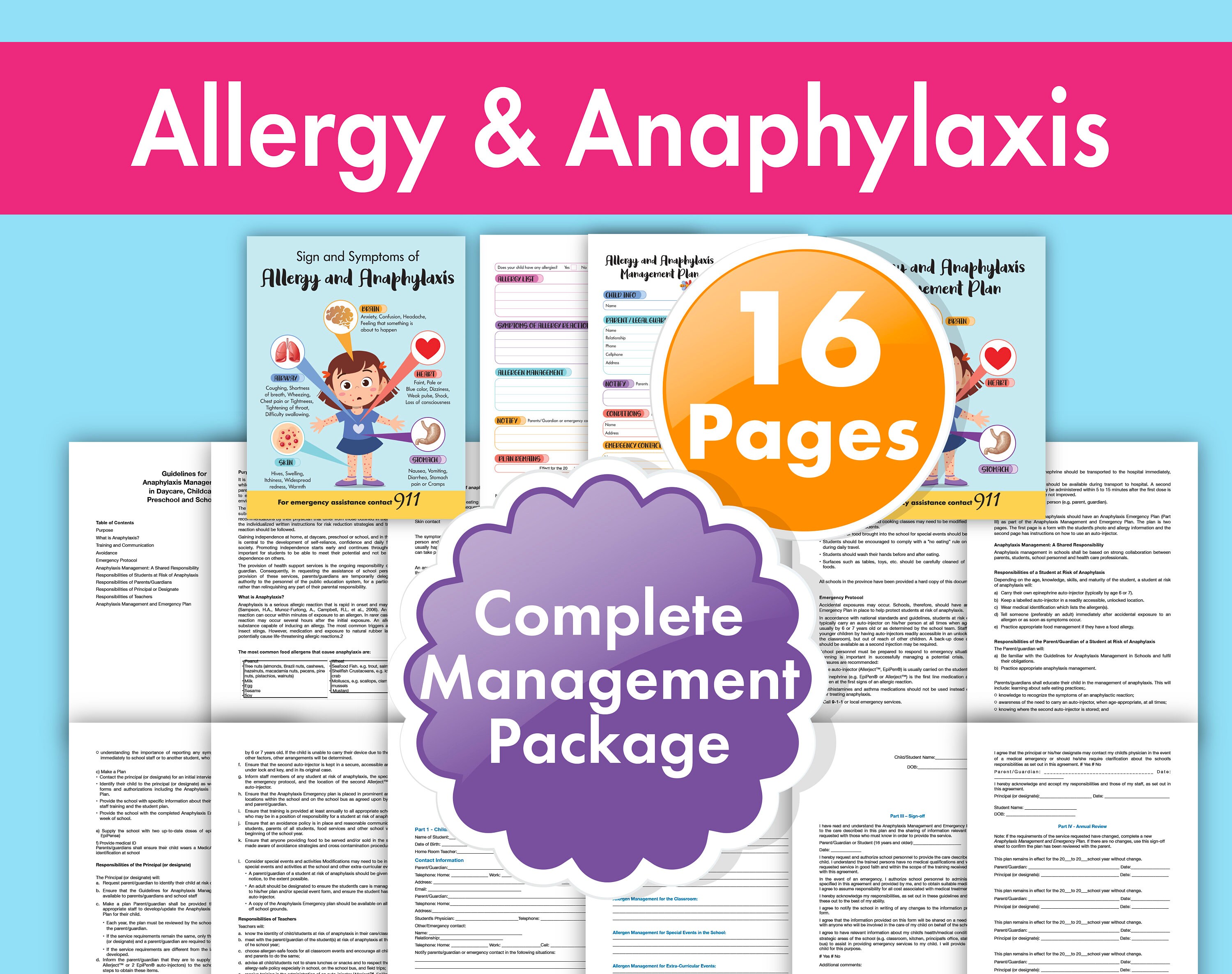Complete Childcare Allergy and Anaphylaxis Management Package - Perfect ...