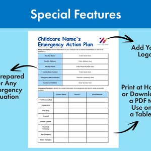 Emergency Plan Template for Daycares, Childcare and Preschools ...