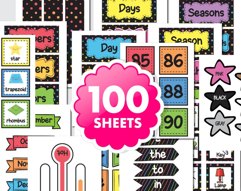 Colorful Focus Wall | Circle Time Board | Bulletin Board Kit ...