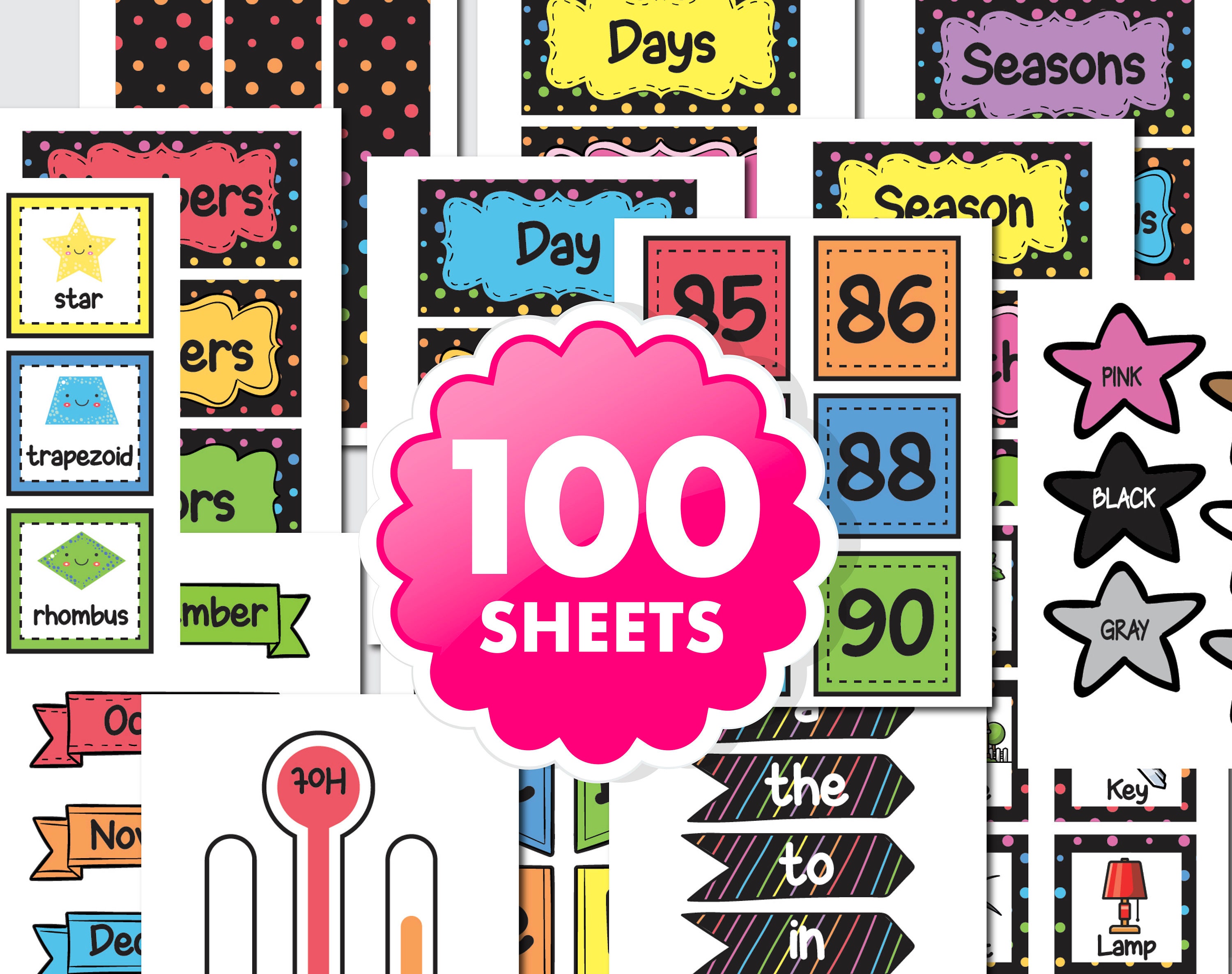 Colorful Focus Wall | Circle Time Board | Bulletin Board Kit ...