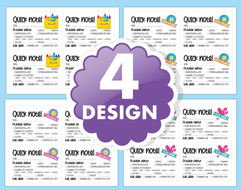 Quick Note - Teacher's Request Form - Perfect for Daycare, Childcare ...