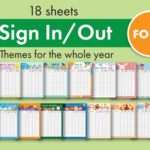 Christmas Themed Sign in and Out Sheets for Your Home Daycare - Etsy