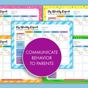 Daycare Behavior Chart: Printable Preschool Weekly Report ...