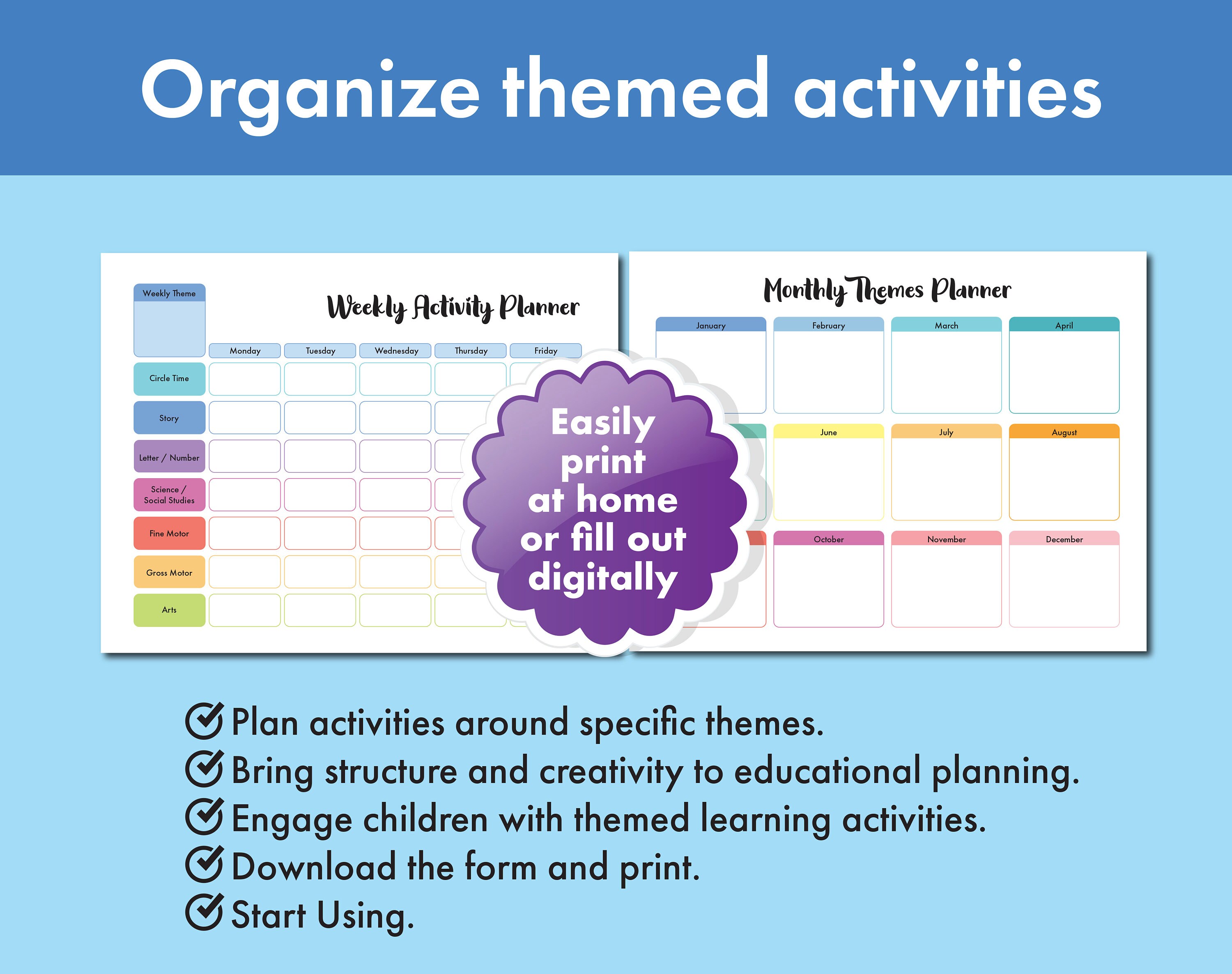 Thematic Activity Planner - Childcare Weekly and Monthly Theme Planner ...