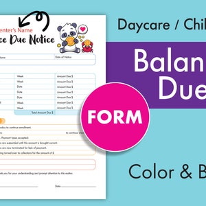 Balance Due Notice Late Payment Tuition Statement Perfect - Etsy