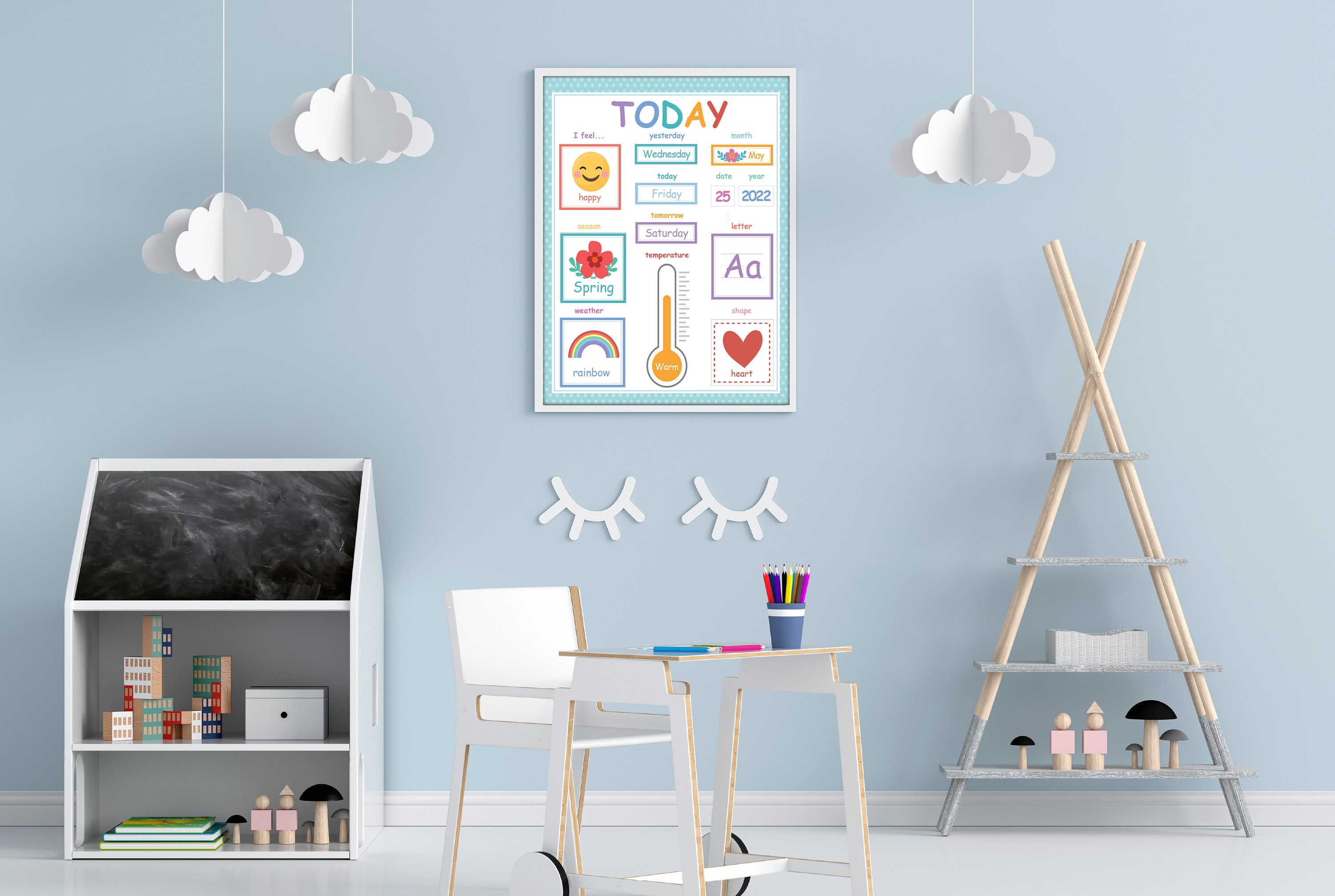 Circle Time Morning Board Homeschool Calendar Bulletin Etsy